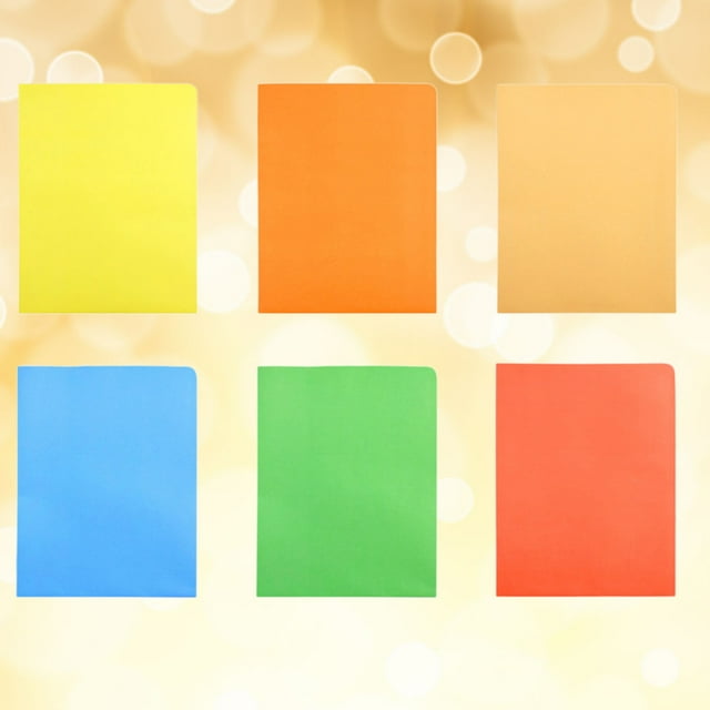 Stri 6Pcs Colorful Paper File Folder A4 2Pockets Multifunction Document ...