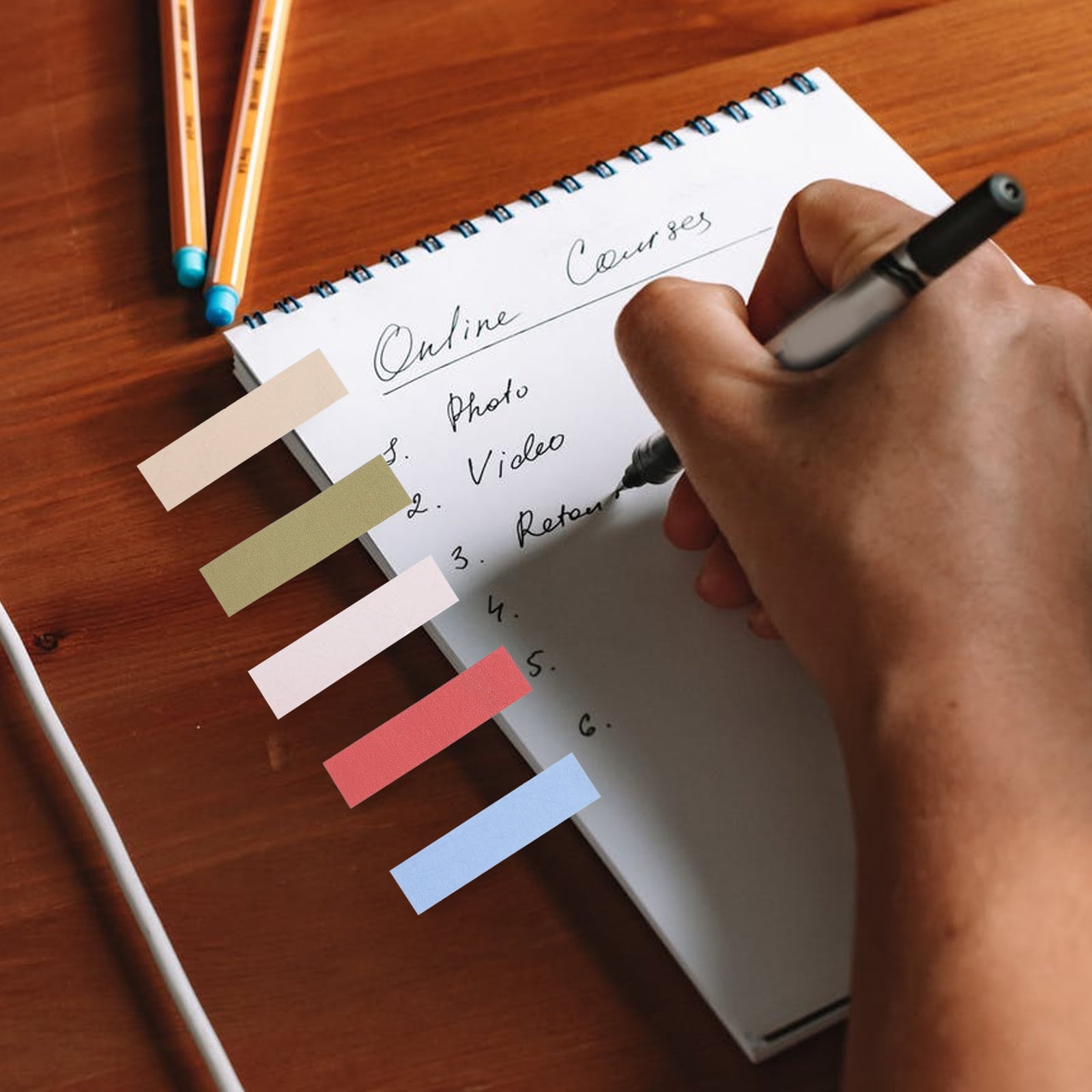 Sticky Memo Pads with Assorted Color Paper for Home Use Portable and ...