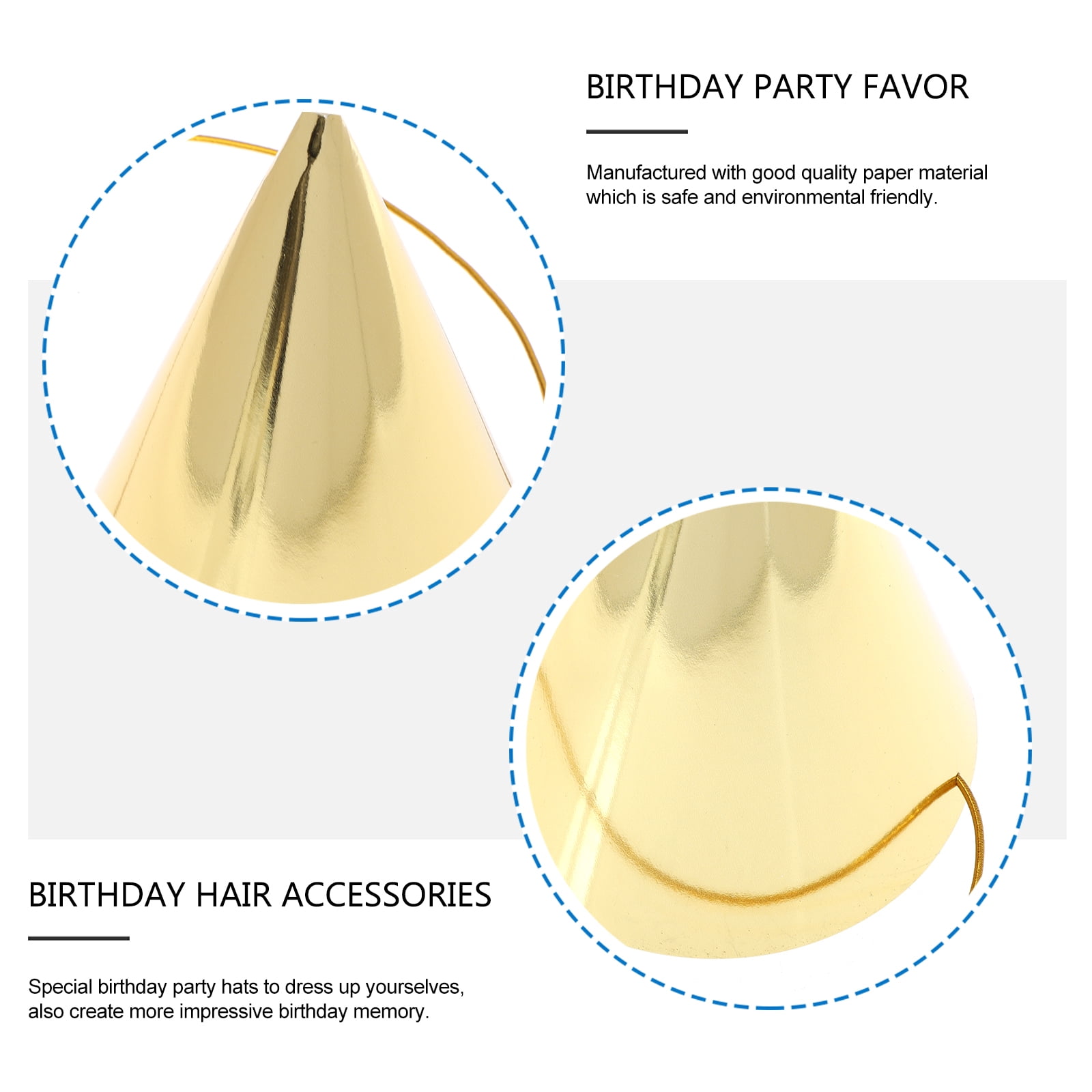 Stri 8pcs Birthday Party Hats Happy Birthday Cone Party Hats Fun ...