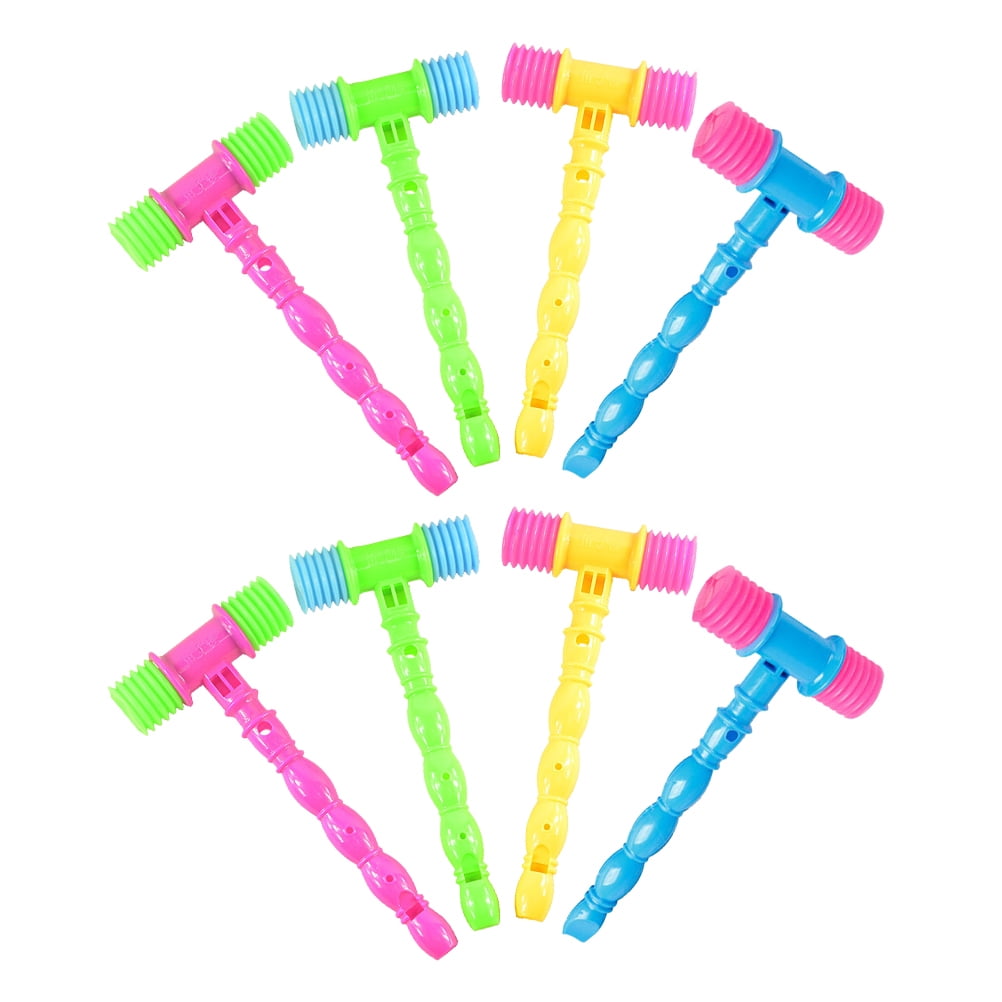 Stri 8pcs Sounding Plastic Hammers with Whistle Bb Hammer Sounding Toys ...