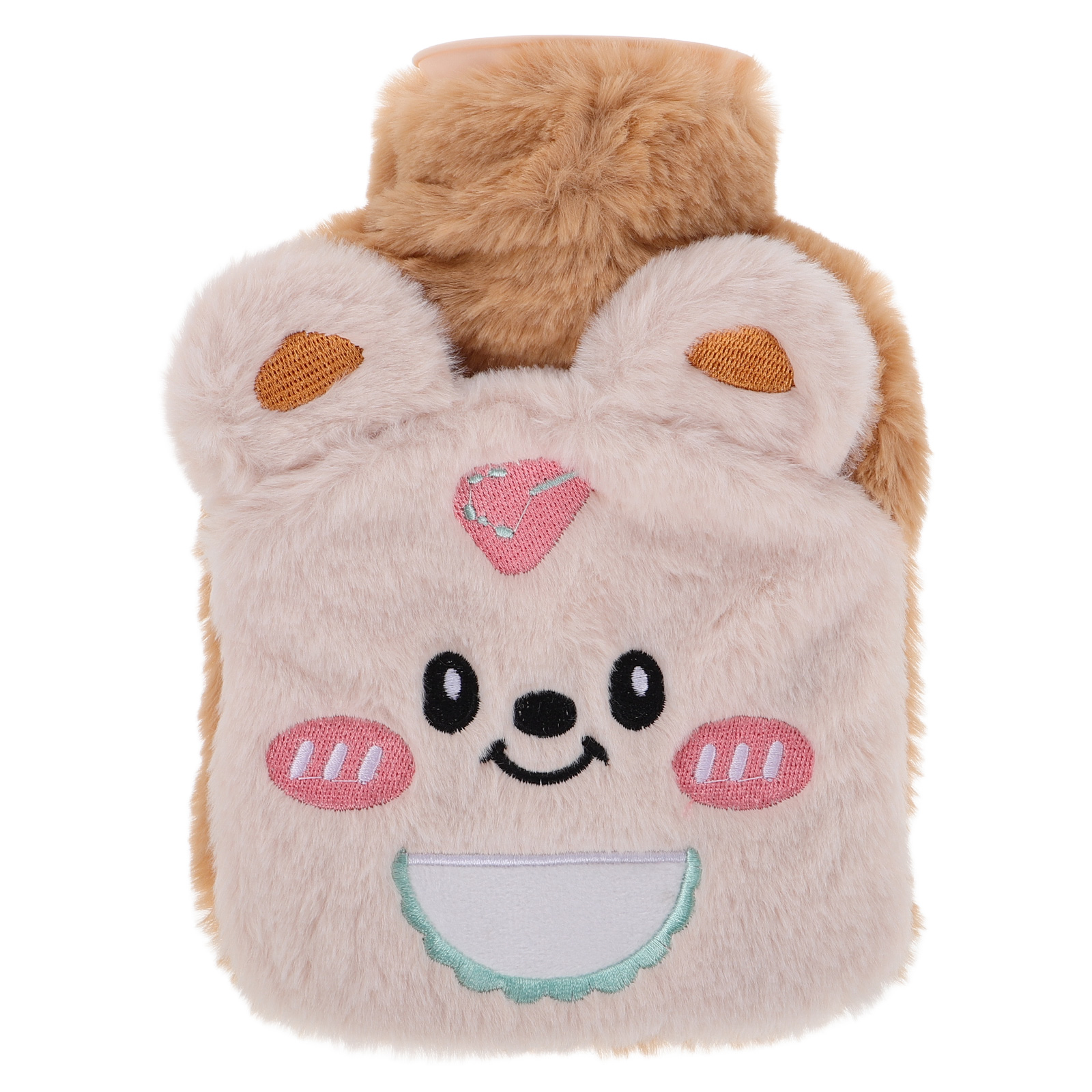 Stri Cute Bear Shaped Hot Water Bottle, Fluffy Hand Warmer for Pain ...