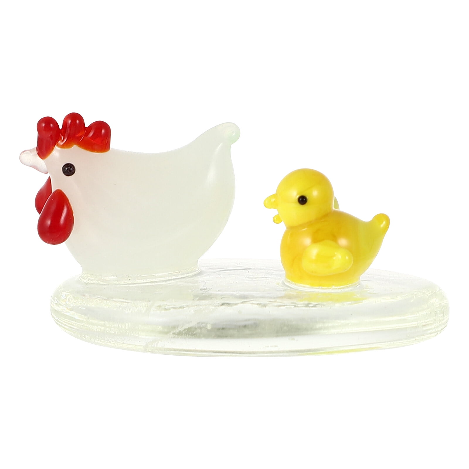 Stri Exquisite Glass Chicken Decor Indoor Chicken Decor Glass Craft ...