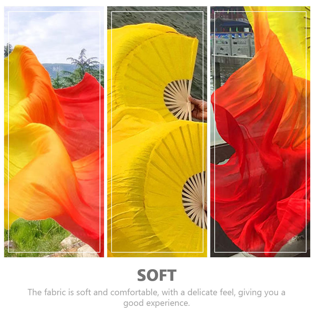 Stri Folding Fan 1.2m Long Dance Fan Faux Silk Fan Square Dance Fan ...