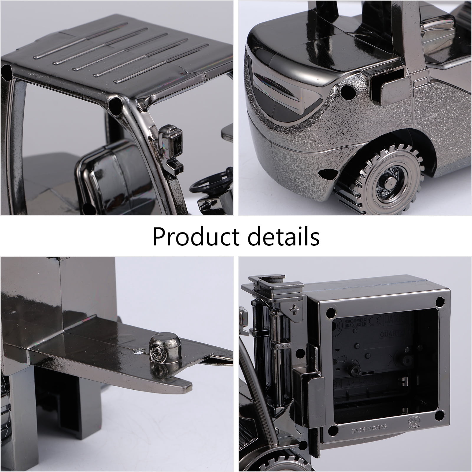 OUNONA Forklift Desk Clock Made of Plastic Golden Color Great for Home ...