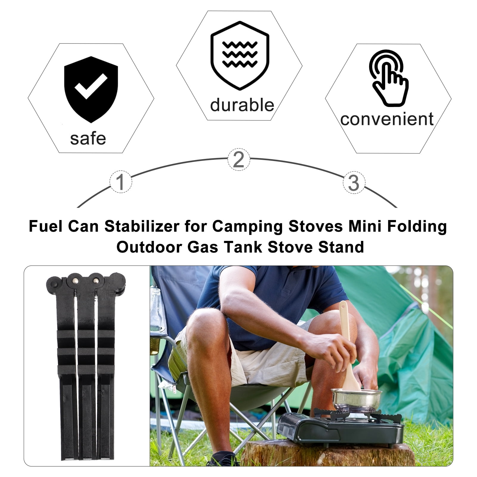 SASABAXI Camping Stove Tank Stand Nylon 1 Set 8.45X4.72X0.79in ...