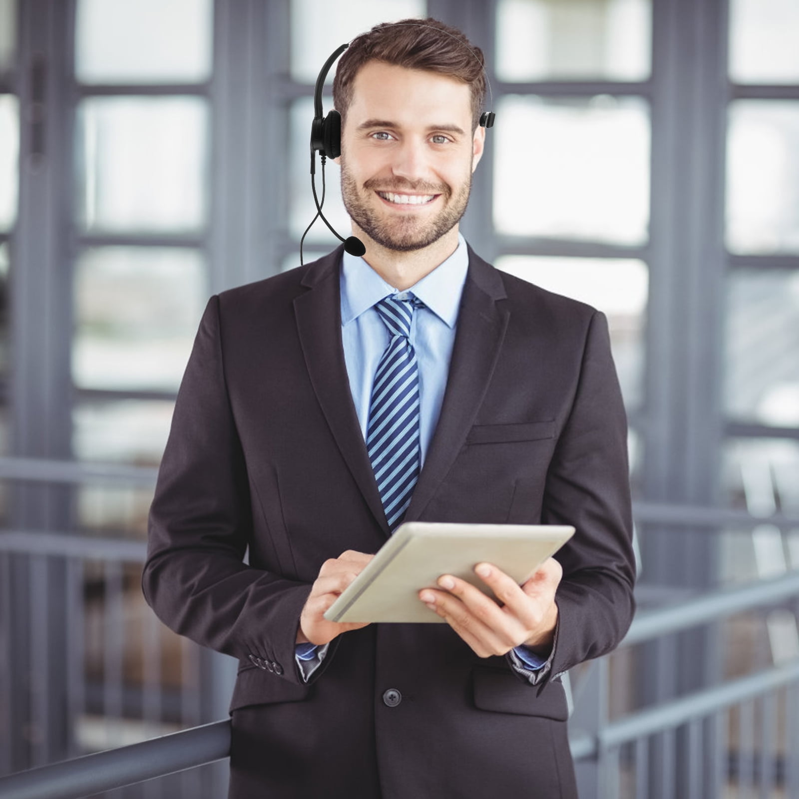 Stri Monaural USB Headset Noise Cancelling Microphone and Volume ...