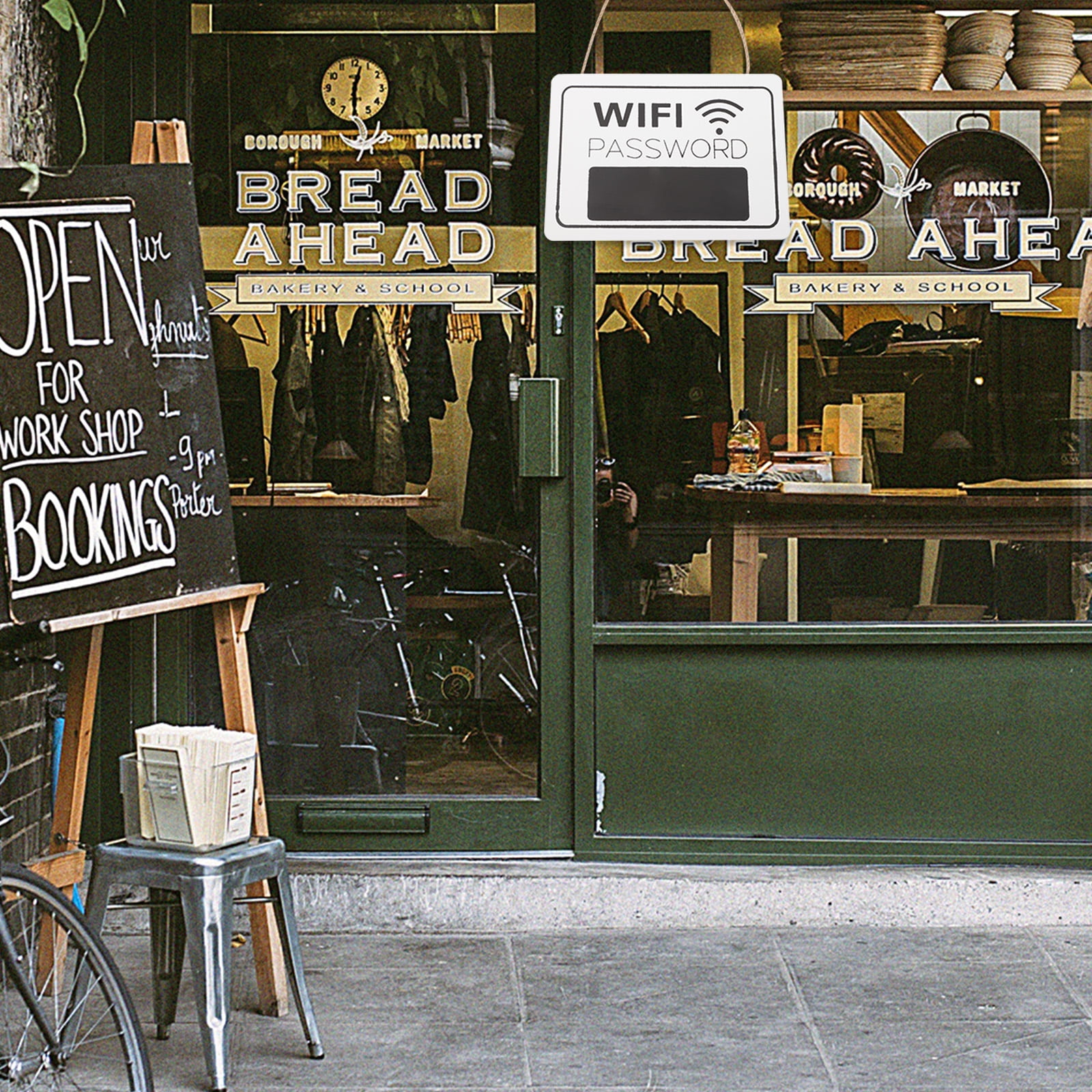 Stri Hanging Wifi Sign Wifi Password Sign for Restaurant Shopping Mall ...