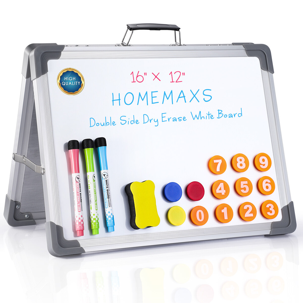 Stri Homemaxs Dry Erase Board Double Sided Personal Desktop A-type ...