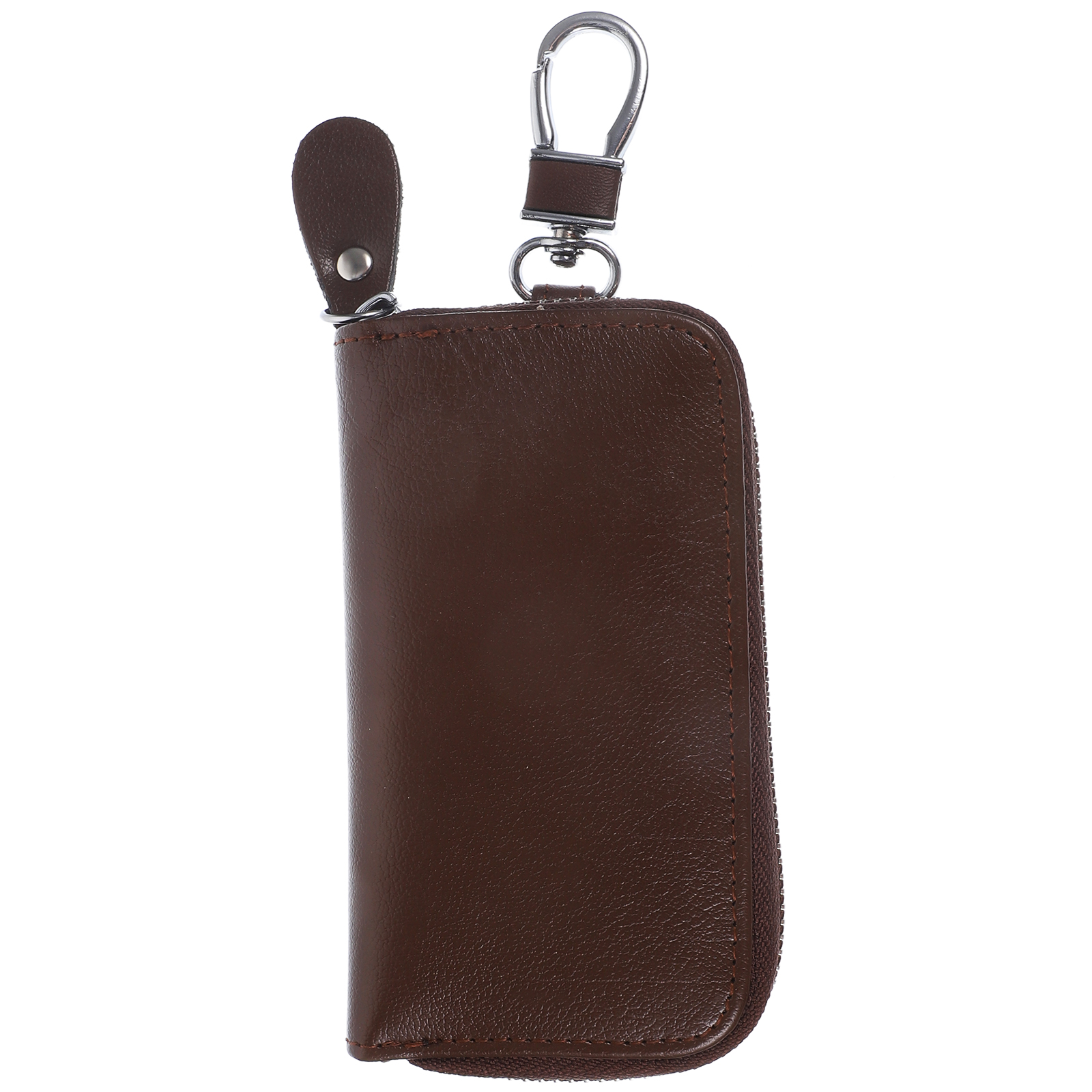 OUNONA Leather Car Key Holder with Zipper Perfect for Storage Use ...