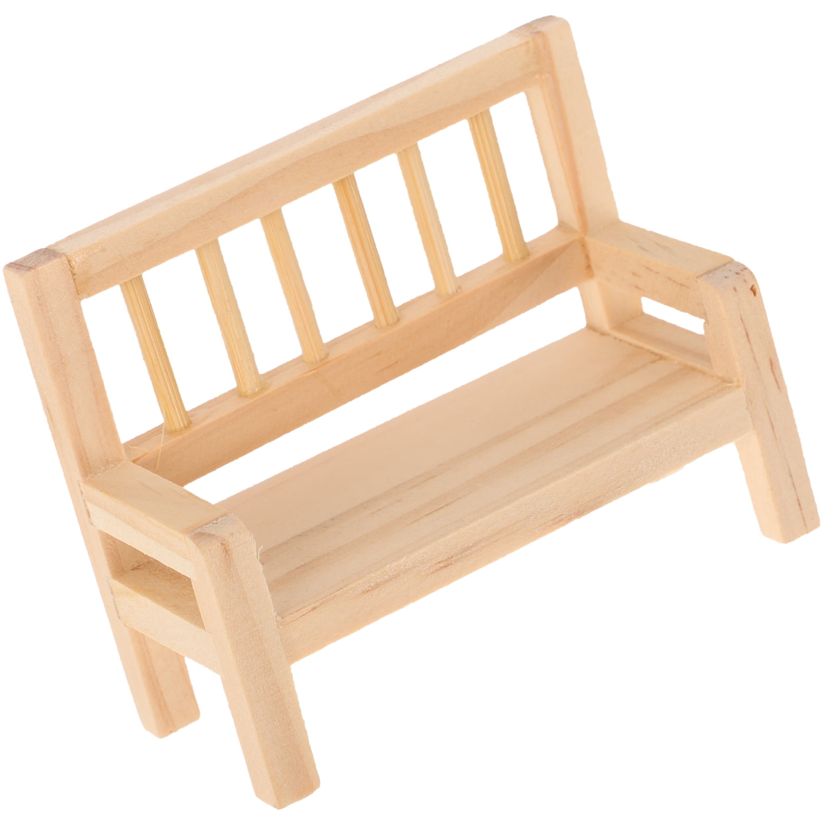 Stri Mini Bench Figurine Wood Chair Modeling Statue Mini House ...