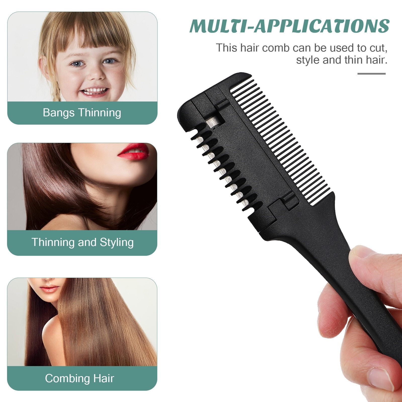 Stri Minkissy 2pcs Hair Cutter Comb Double Side Hair Comb Thinning DIY ...
