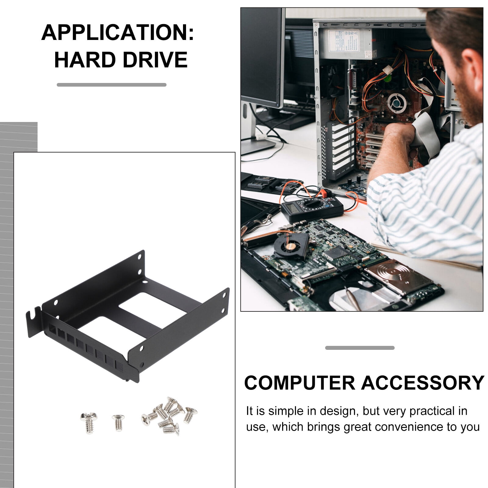 Stri PCI Slot Expansion Rear Bracket Half Width 2.5-inch Hard Drive ...
