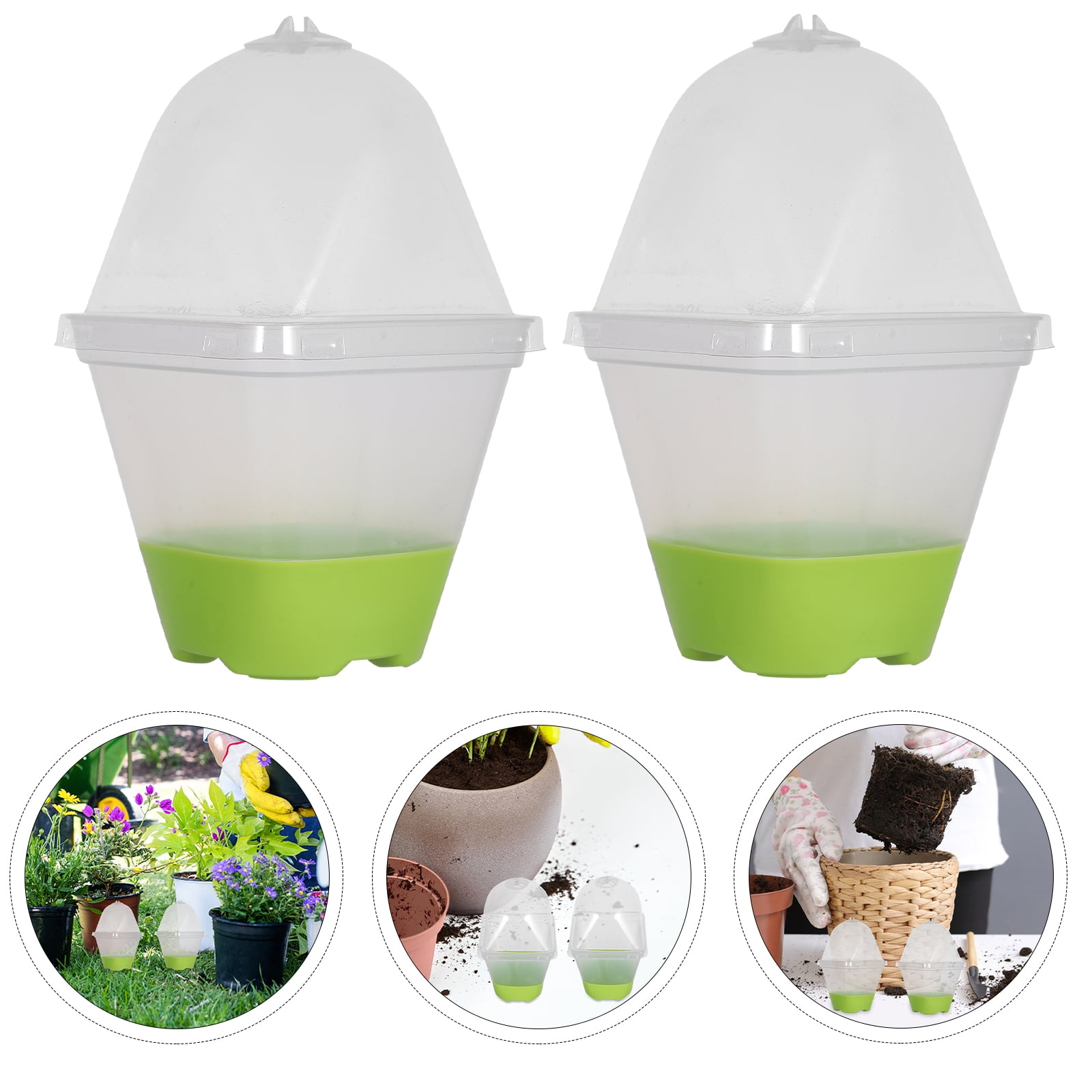 6pcs Clear Nursery Cups with Humidity Dome for Plant Ideal for Repeated ...