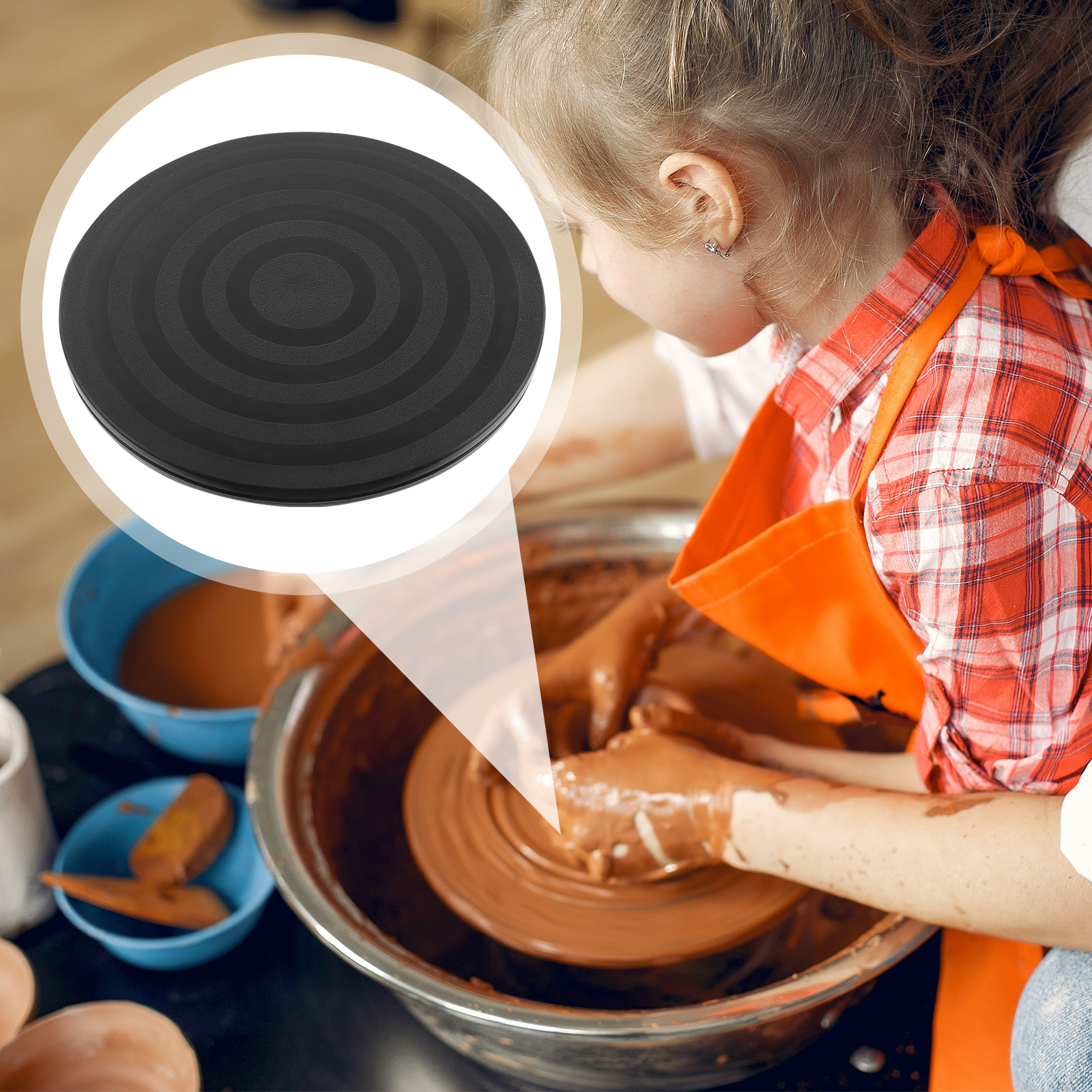 Stri Plastic Clay Crafts Turntable Rotation Wheel DIY Sculpture Clay ...