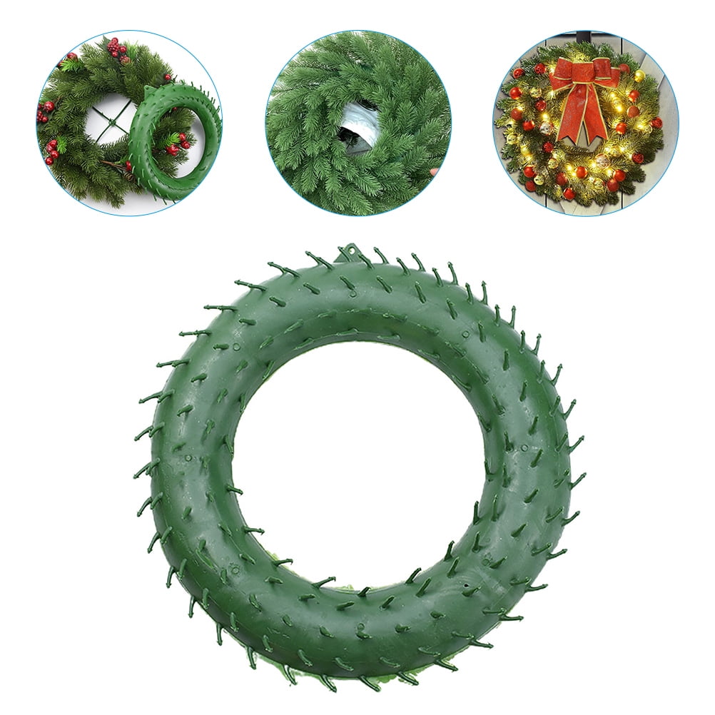 OUNONA Green Plastic Wreath Frame for DIY Christmas Decor Shape ...