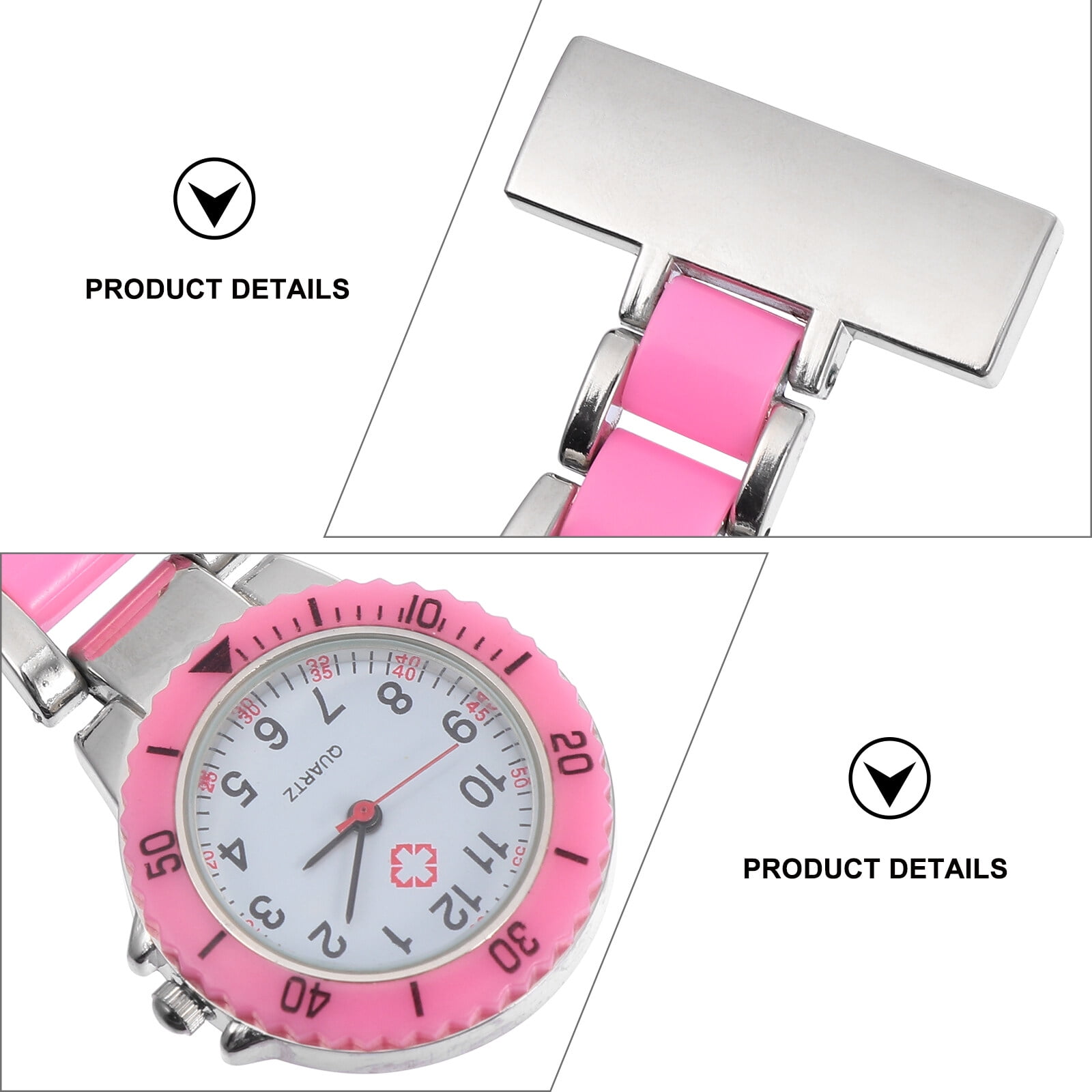 Stri Quartz Pocket Watch Pink Pocket Watch Hanging Watch Clothes ...