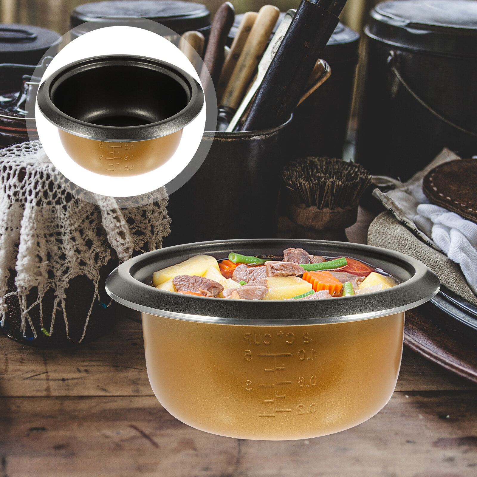 Stri Rice Cooker Inner Pot Inner Cooking Pot Universal Inner Pot Non ...