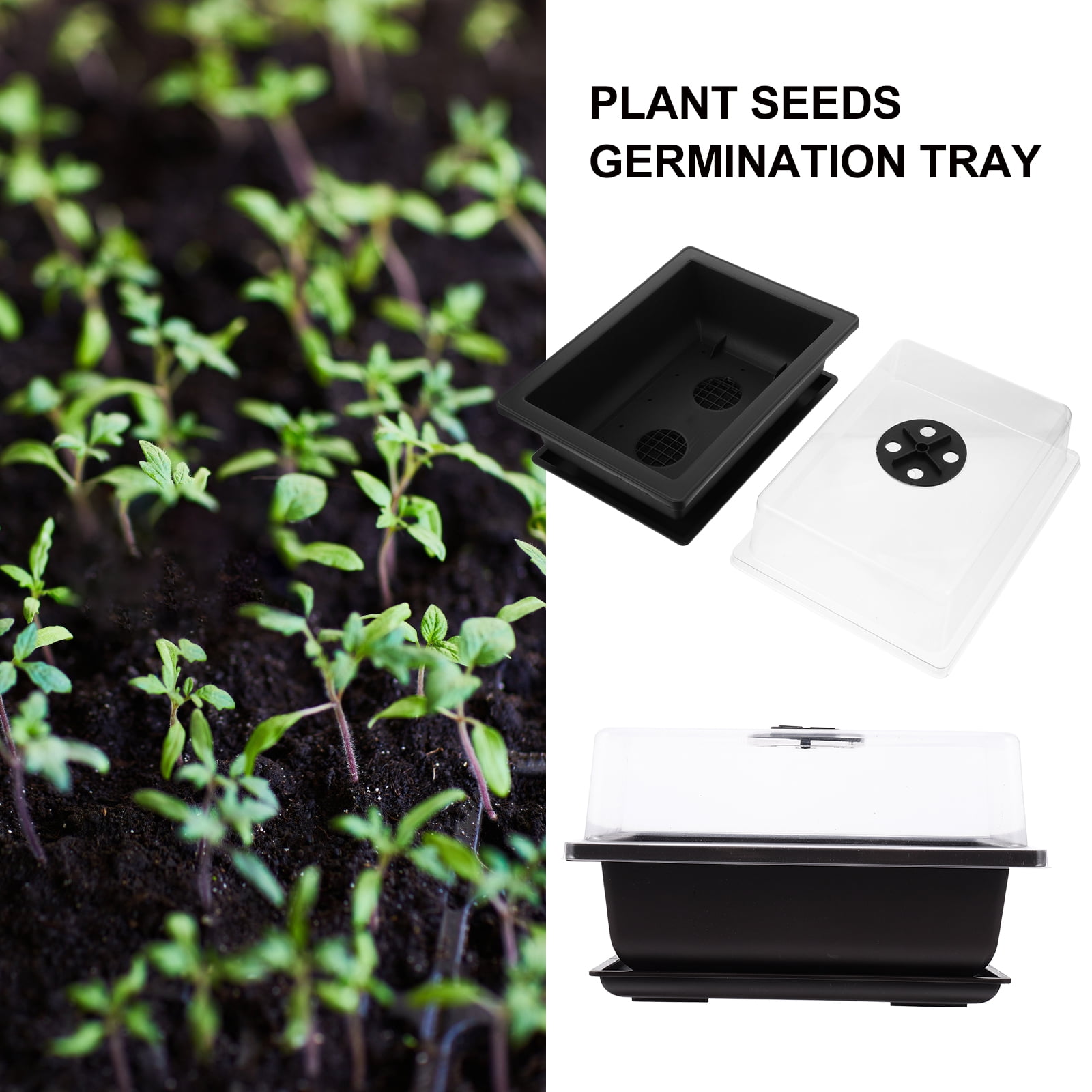 Stri Set of 2 Practical Nursery Pots with Planter Tray and Basin in ...