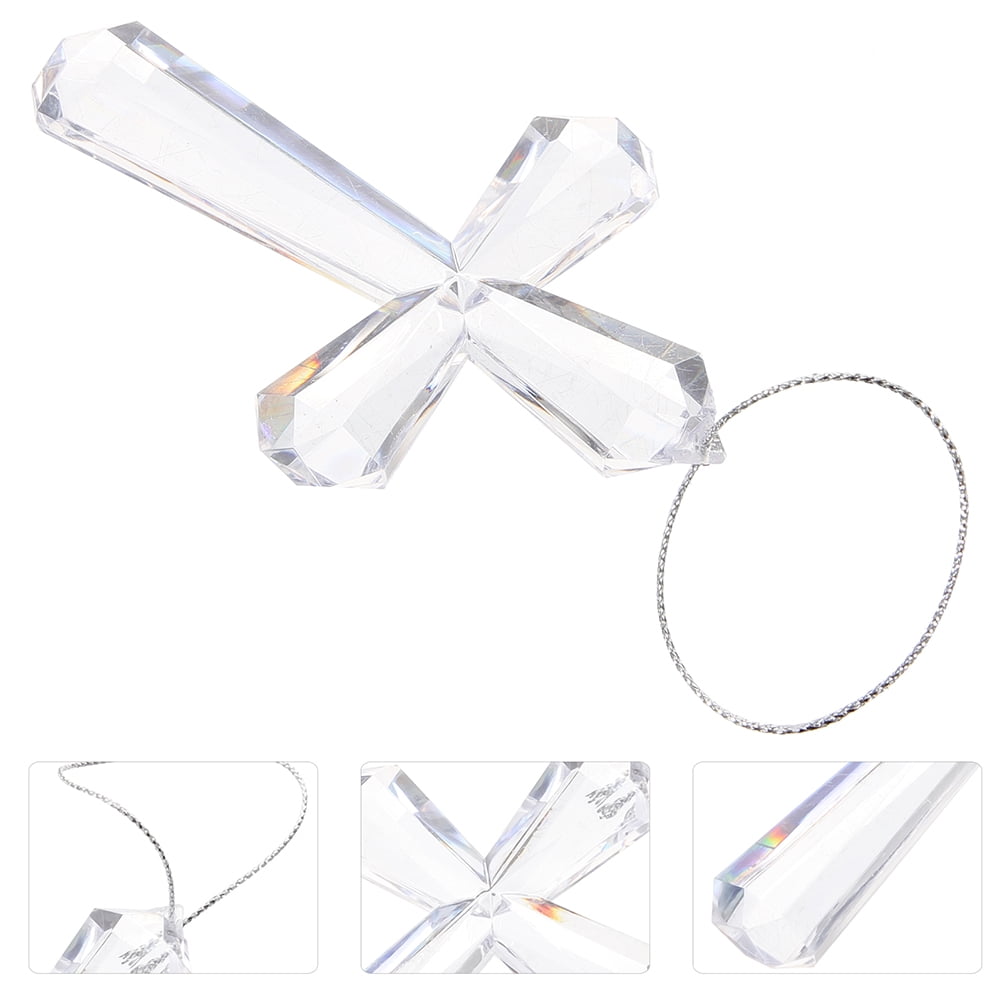 Stri Set of 3 Clear Acrylic Easter Hanging Cross Decorations - Walmart.com