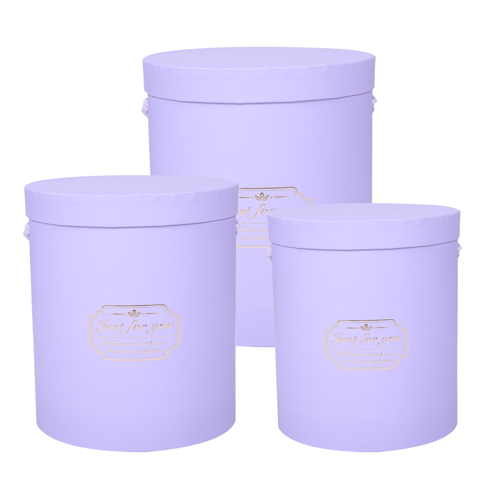 Stri Set of 3 Round Bouquet Packaging Boxes Small Flower Bucket ...