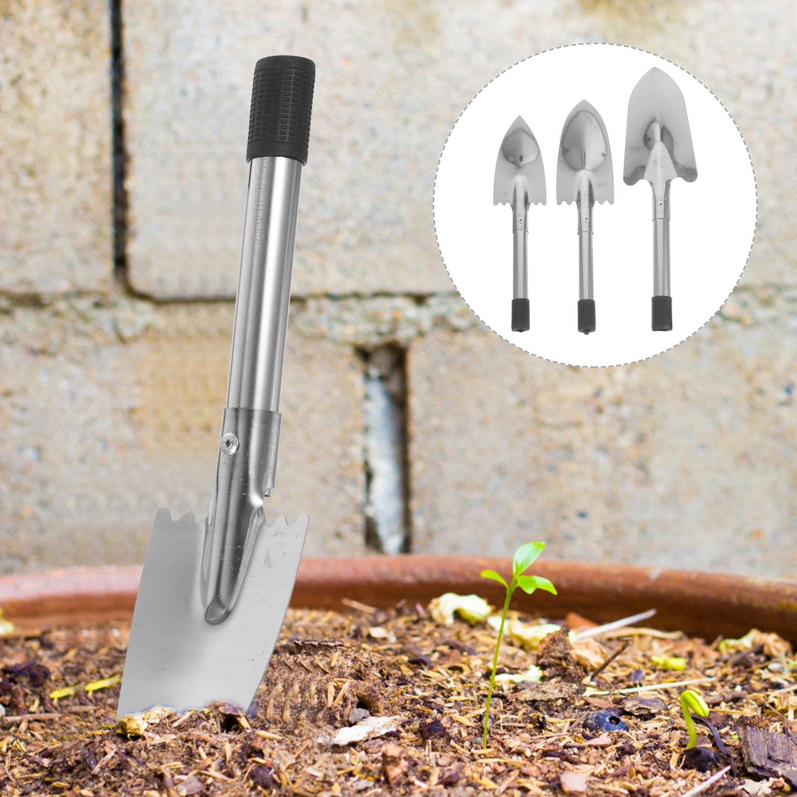 Stri Set of 3 small metal gardening shovels - Walmart.com