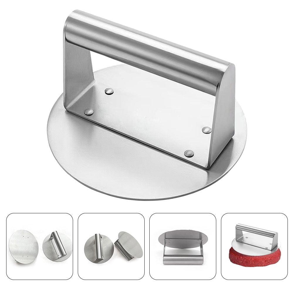 Stri Stainless Steel Burger Press Round Burger Smasher Tool Metal ...