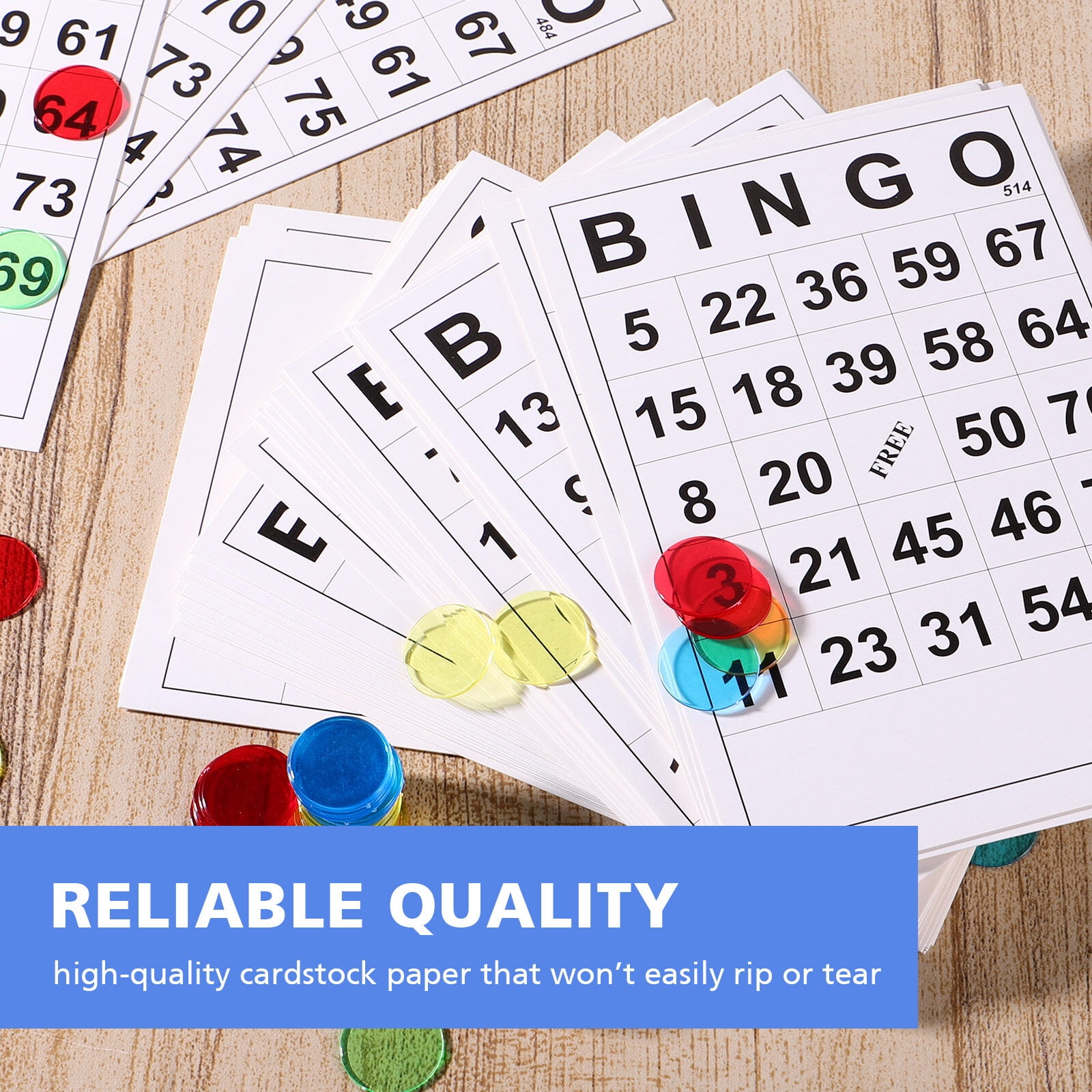 OUNONA TOYANDONA 60Pcs Bingo Game Cards with Distinct Numbers Game ...