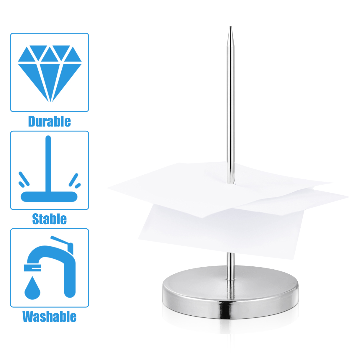 SASABAXI Kitchen Receipt Holder Metal 3Pcs 5.5x2.8x0.3Inch Office ...