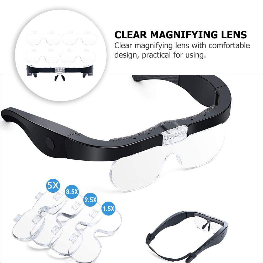 Stri USB Rechargeable Head-mounted Magnifying Glass LED Light ...