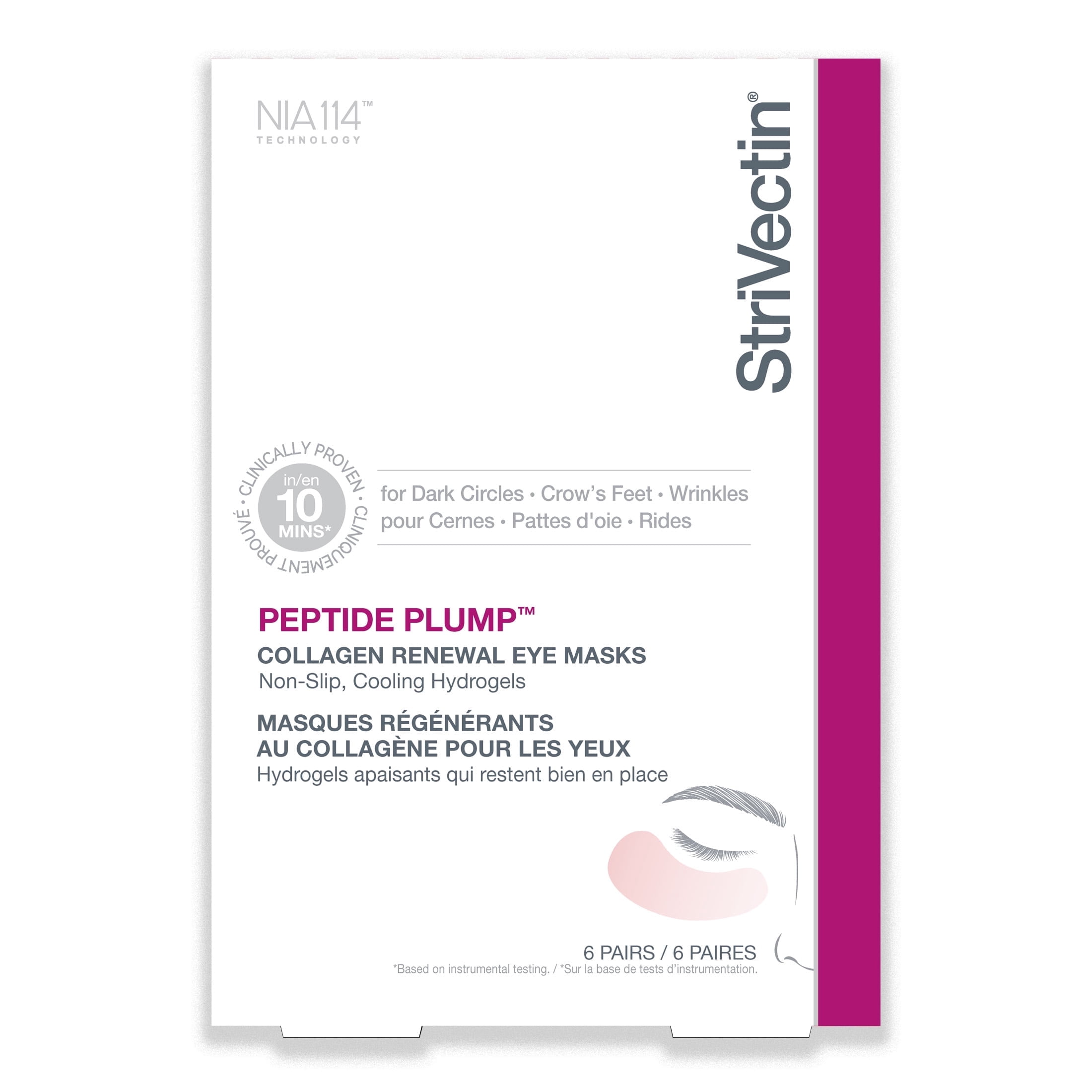 StriVectin Peptide Plump Collagen Renewal Eye Masks, 6 Pairs - Walmart.com