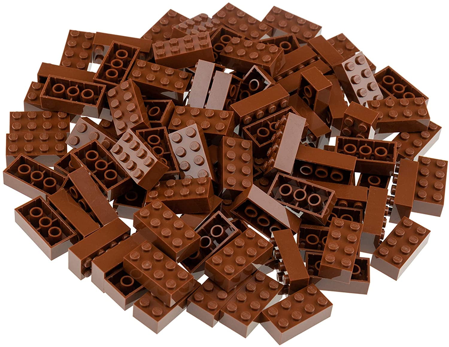 Strictly Briks Classic 96pc 2x4 Brown Building Brick Play Set ...