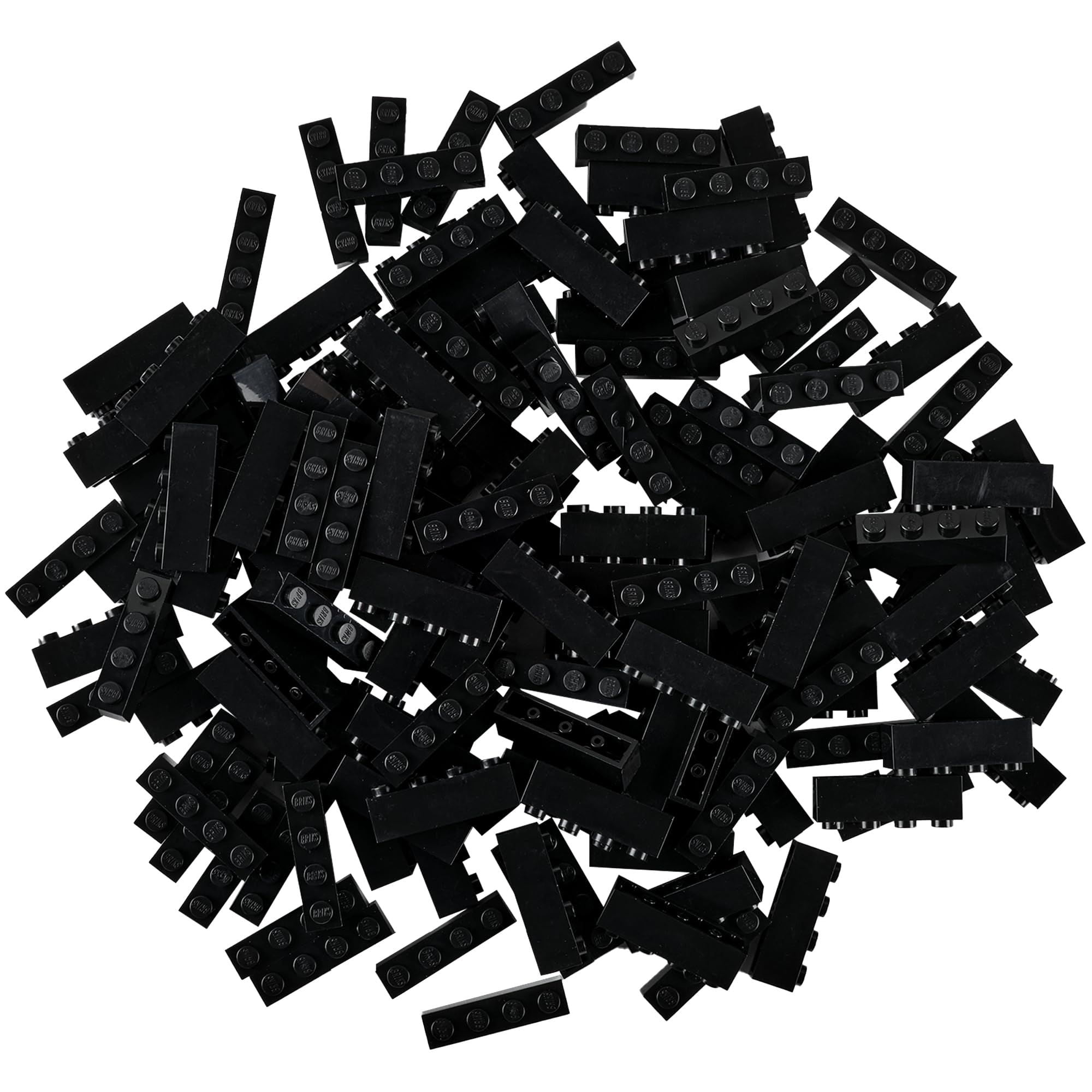 Strictly Briks Classic Bricks Starter Kit, Black, 144 Pieces, 1x4 ...