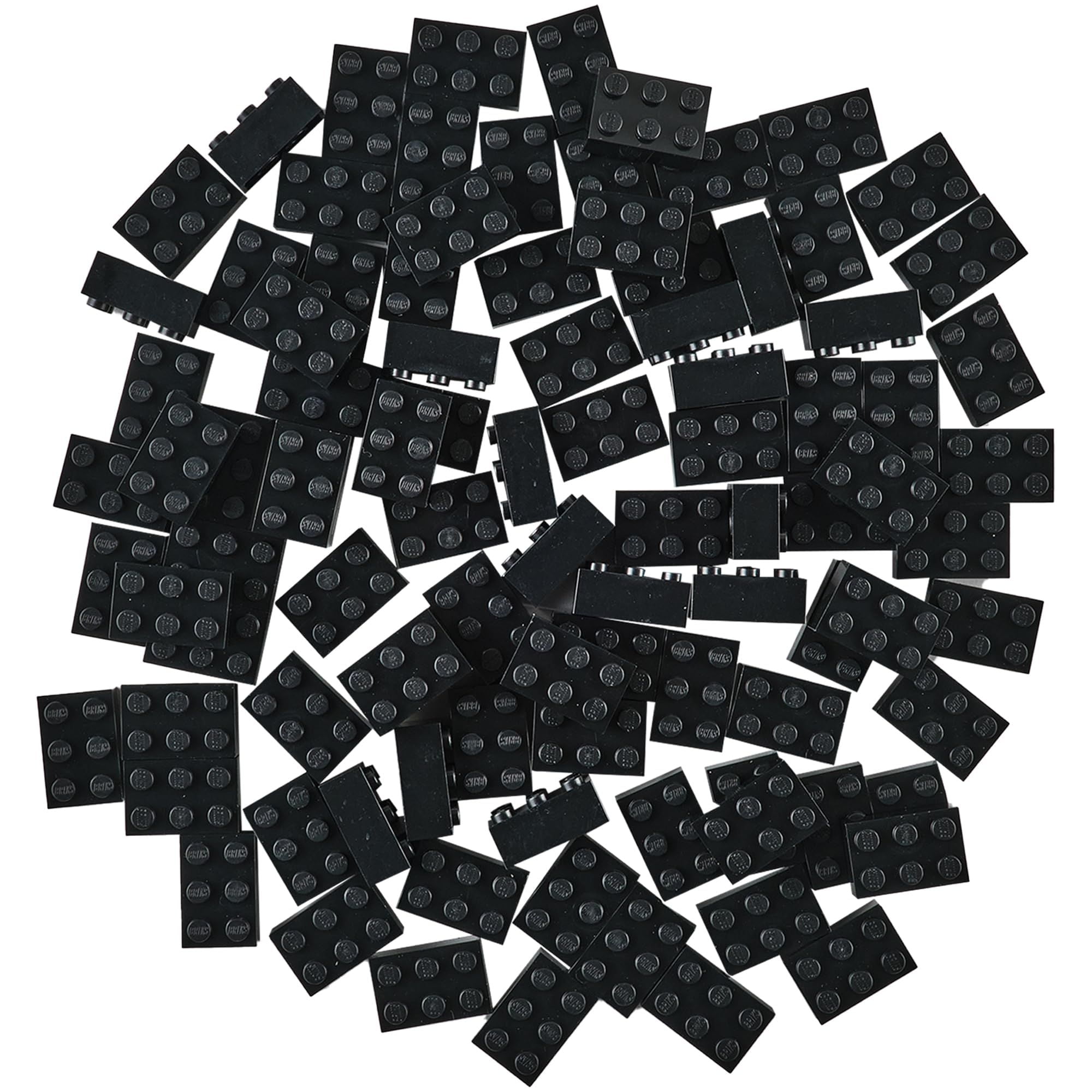 Strictly Briks Classic Bricks Starter Kit, Black, 96 Pieces, 2x3 Studs ...