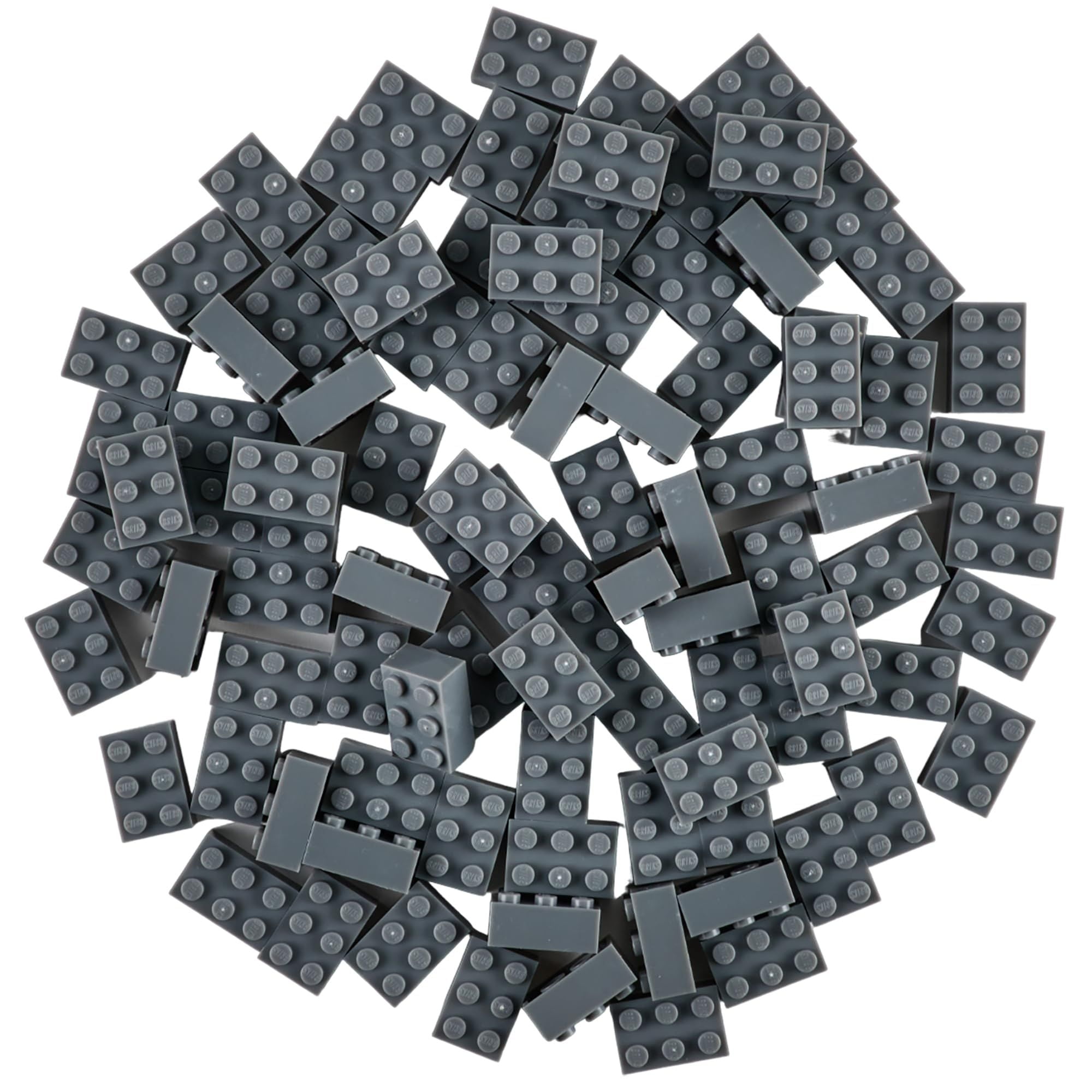 Strictly Briks Classic Bricks Starter Kit, Gray, 96 Pieces, 2x3 Studs ...