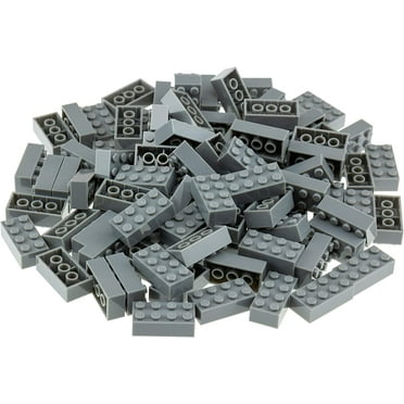 IMEX 2x4 Stud Light Gray Interlocking Building Bricks 100 Pieces ...