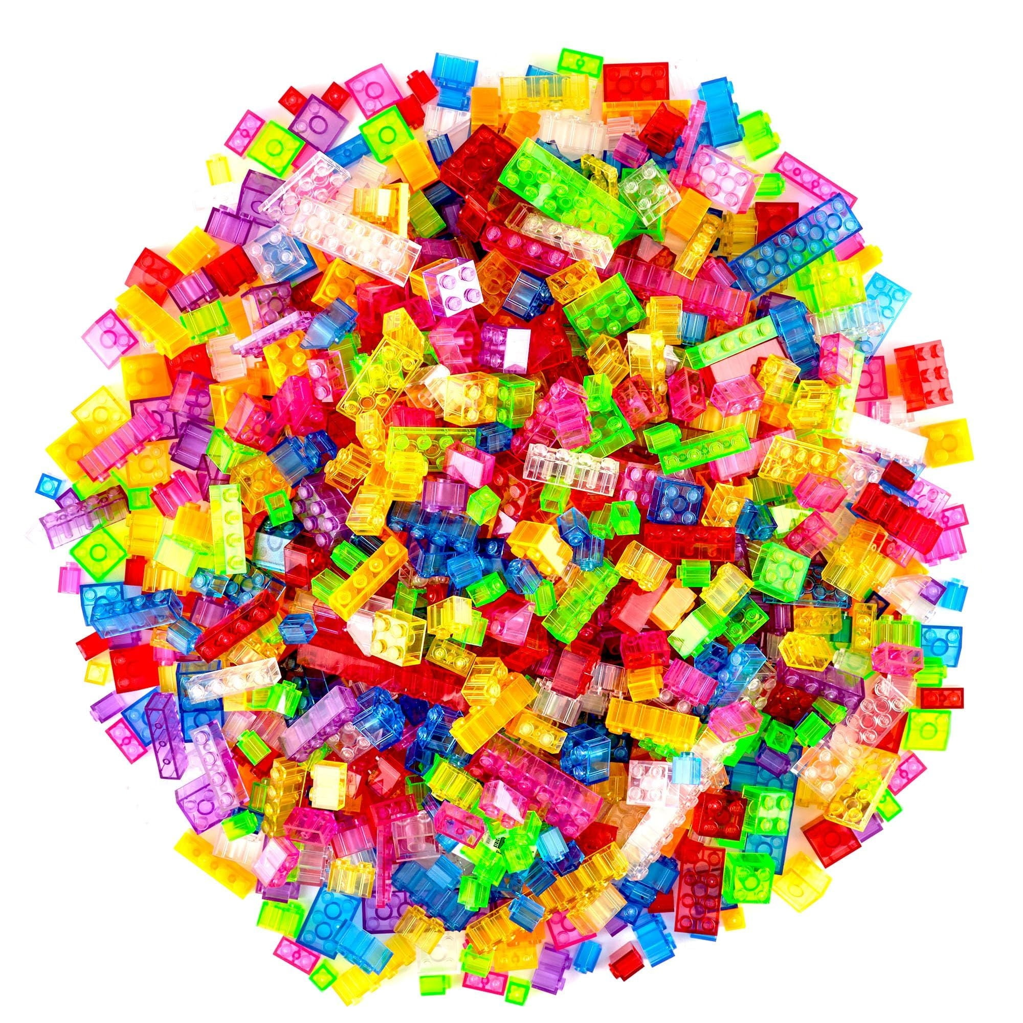 Strictly Briks Toy Building Block Kit, 672 Clear Color Pieces ...