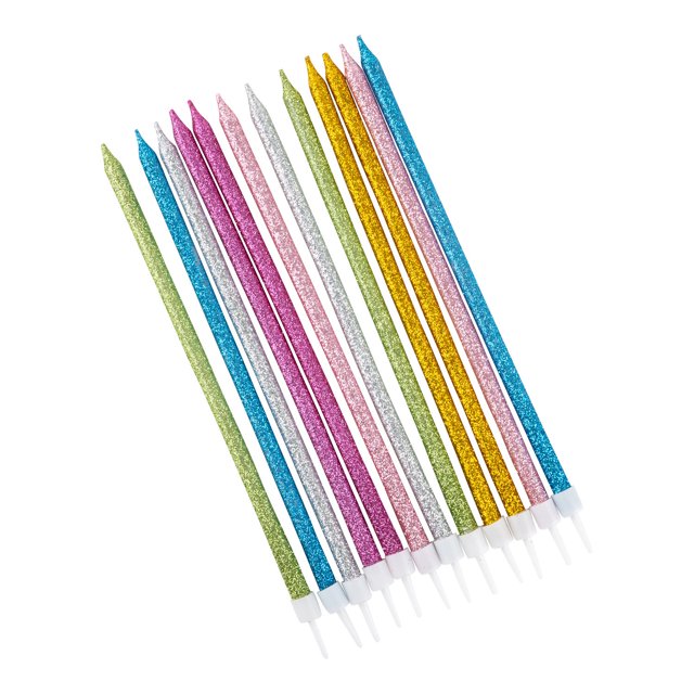 Strictly Fancy 12 Count Glitter Candle set - Walmart.com
