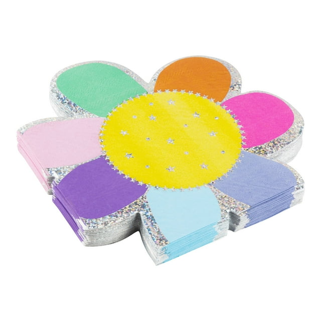 Strictly Fancy 20 Coutn Flower Shape Napkins - Walmart.com