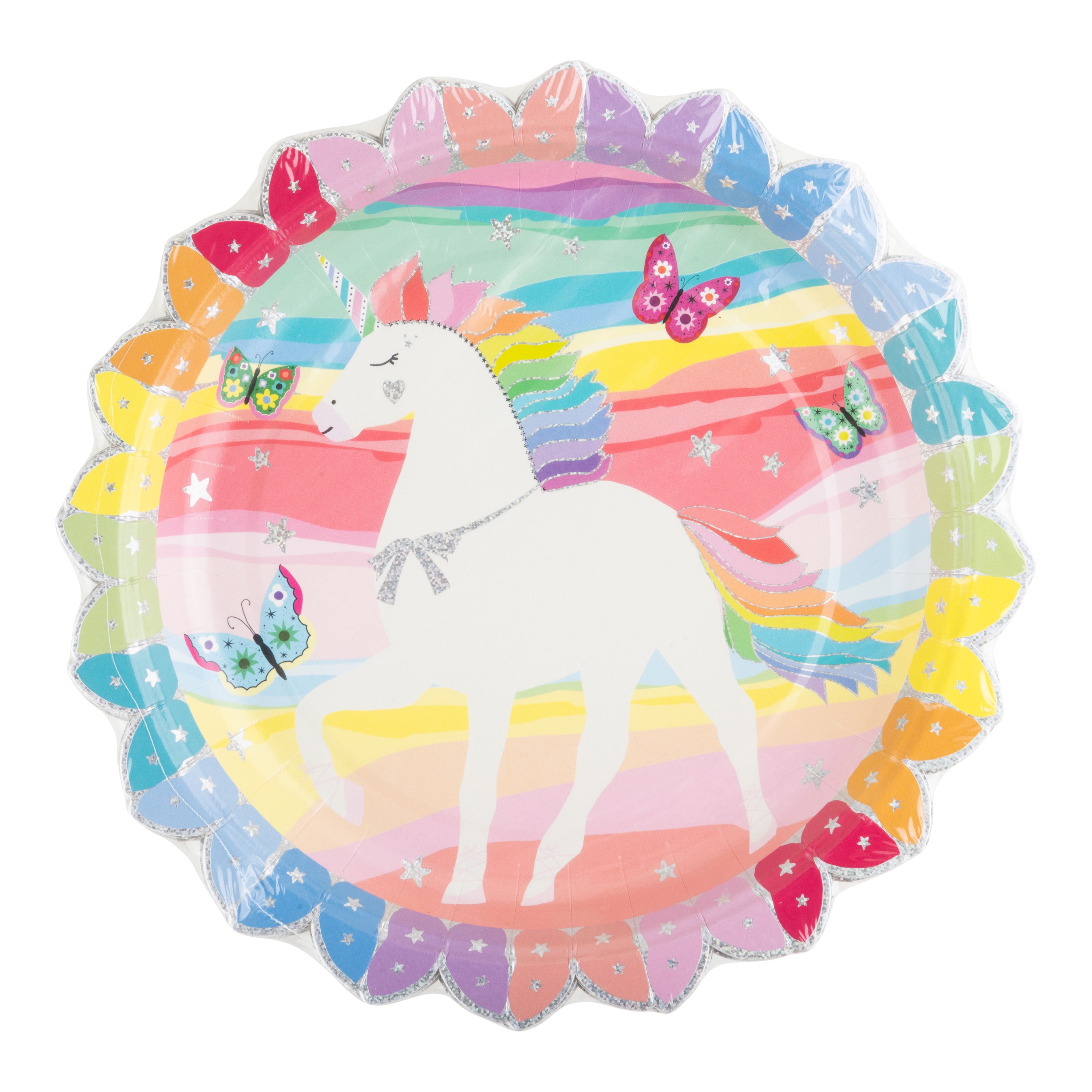 Strictly Fancy 9" 10 Count Unicorn plate - Walmart.com