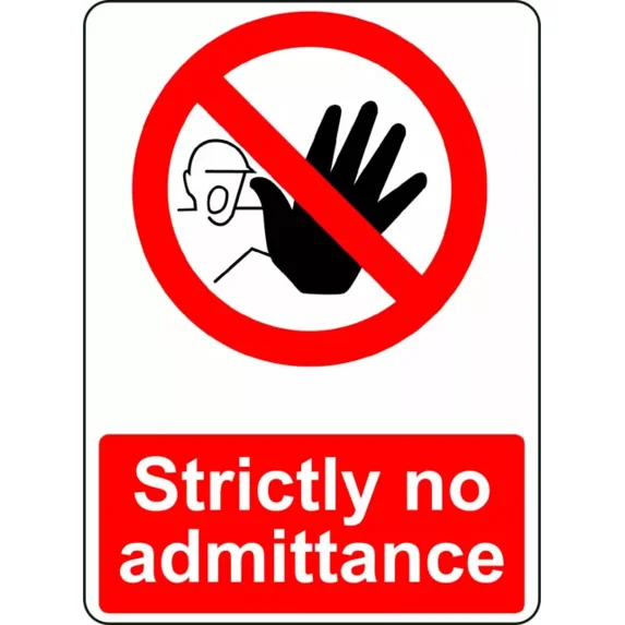Strictly No Admittance Osha Decal Safety Sign Sticker Usa Made Phone ...