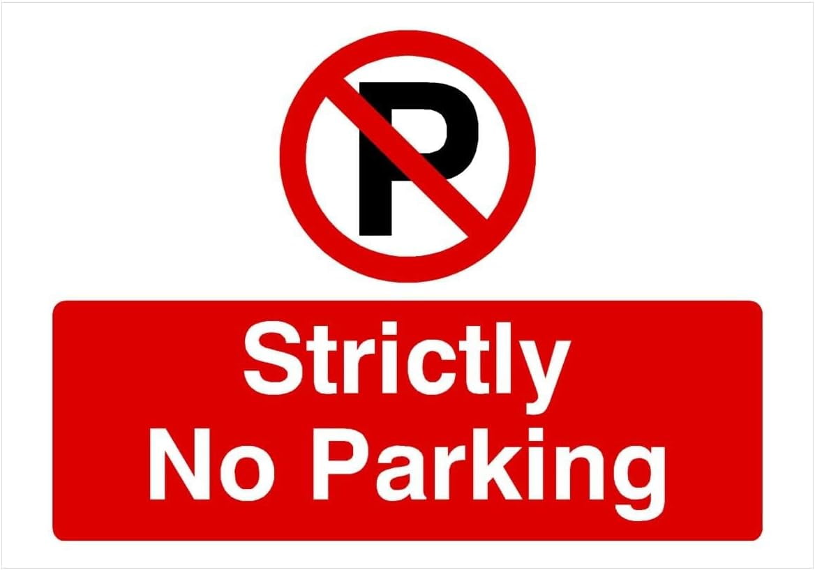 Strictly No Parking P Sign Landscape Parking Signs & Permits Metal Sign ...