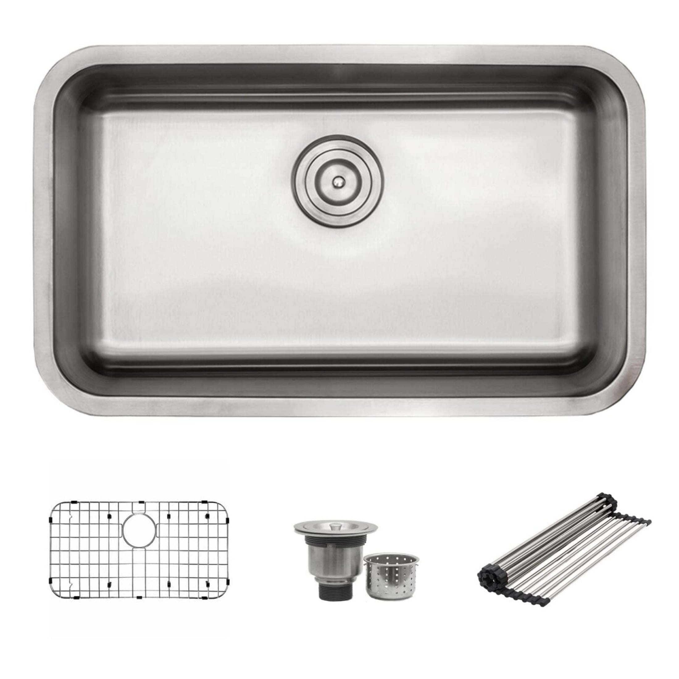 Strictly Sinks 29-3/4 Inch Undermount Kitchen Sink - 16 Gauge Single ...