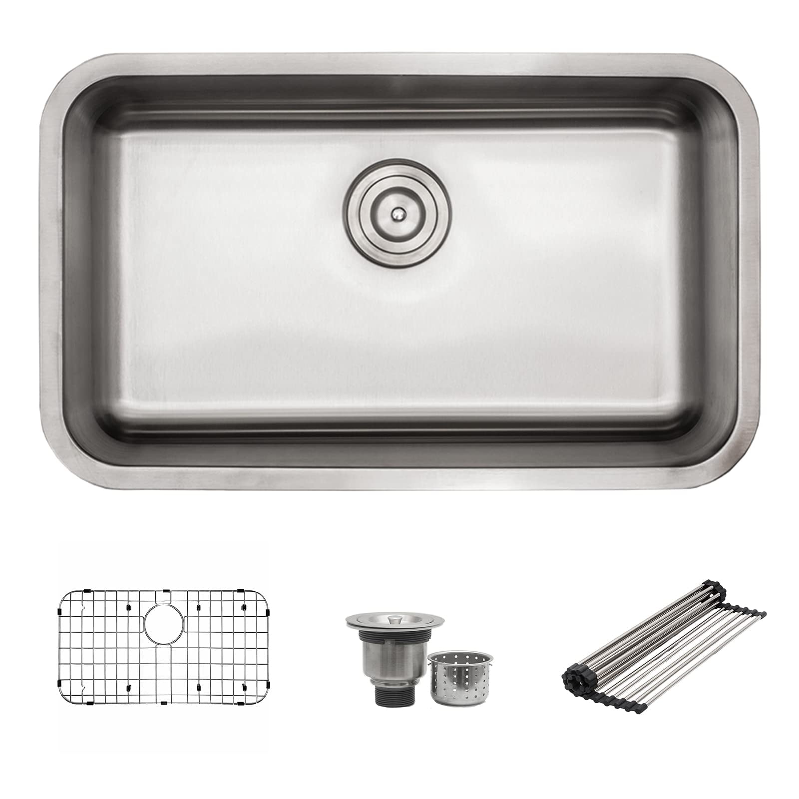 Strictly Sinks 29 INCH Undermount Kitchen Sink - 18 Gauge Single Bowl ...