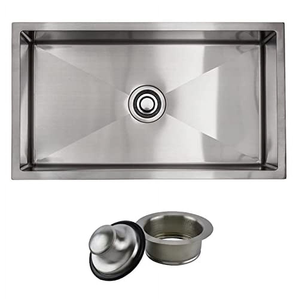 Strictly Sinks 31 ½ Inch Stainless Steel Undermount Kitchen Sink – 16 ...