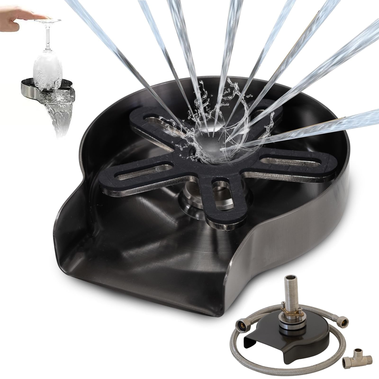 Strictly Sinks Stainless Steel Glass Rinser - Anti-Rust & Easy Residue ...