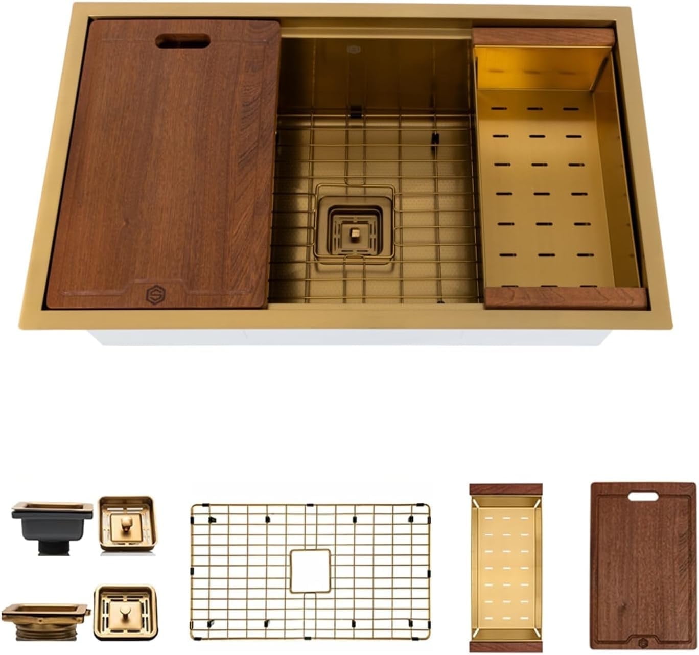 Strictly Sinks Undermount Workstation Kitchen Sink – 32 Inch 16 Gauge ...