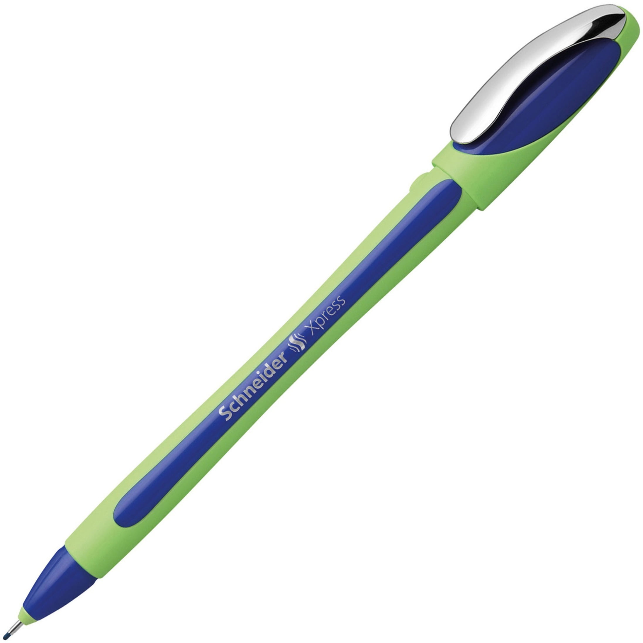Stride Schneider Xpress Fineliner Pen, 0.8mm, Needle Tip, Blue, 10/Box ...