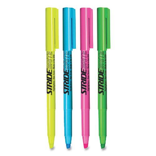 StrideBrite Stick Highlighters, Assorted Ink Colors, Chisel Tip ...