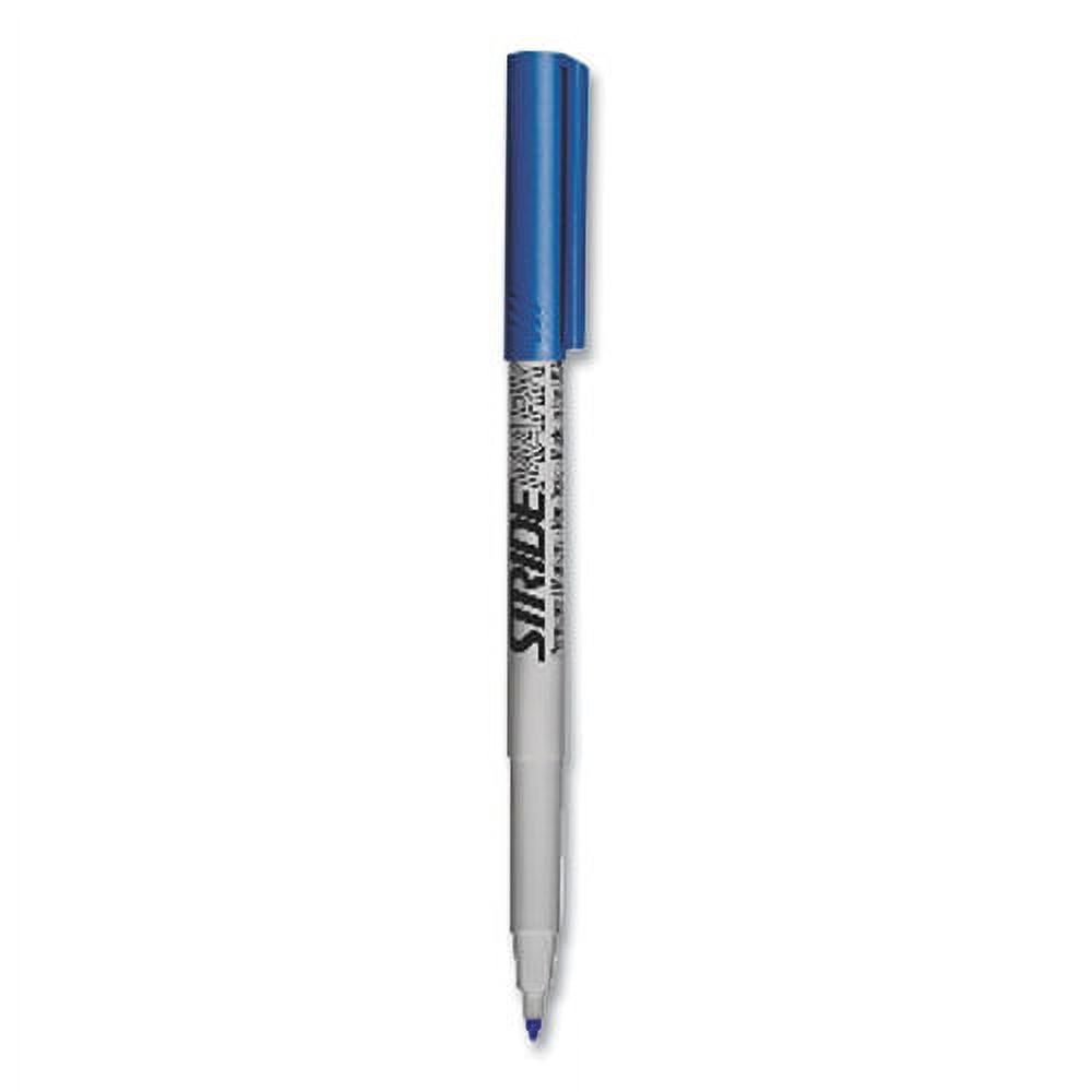 StrideMark Permanent Marker, Fine Bullet Tip, Blue, 12/Pack | Bundle of ...
