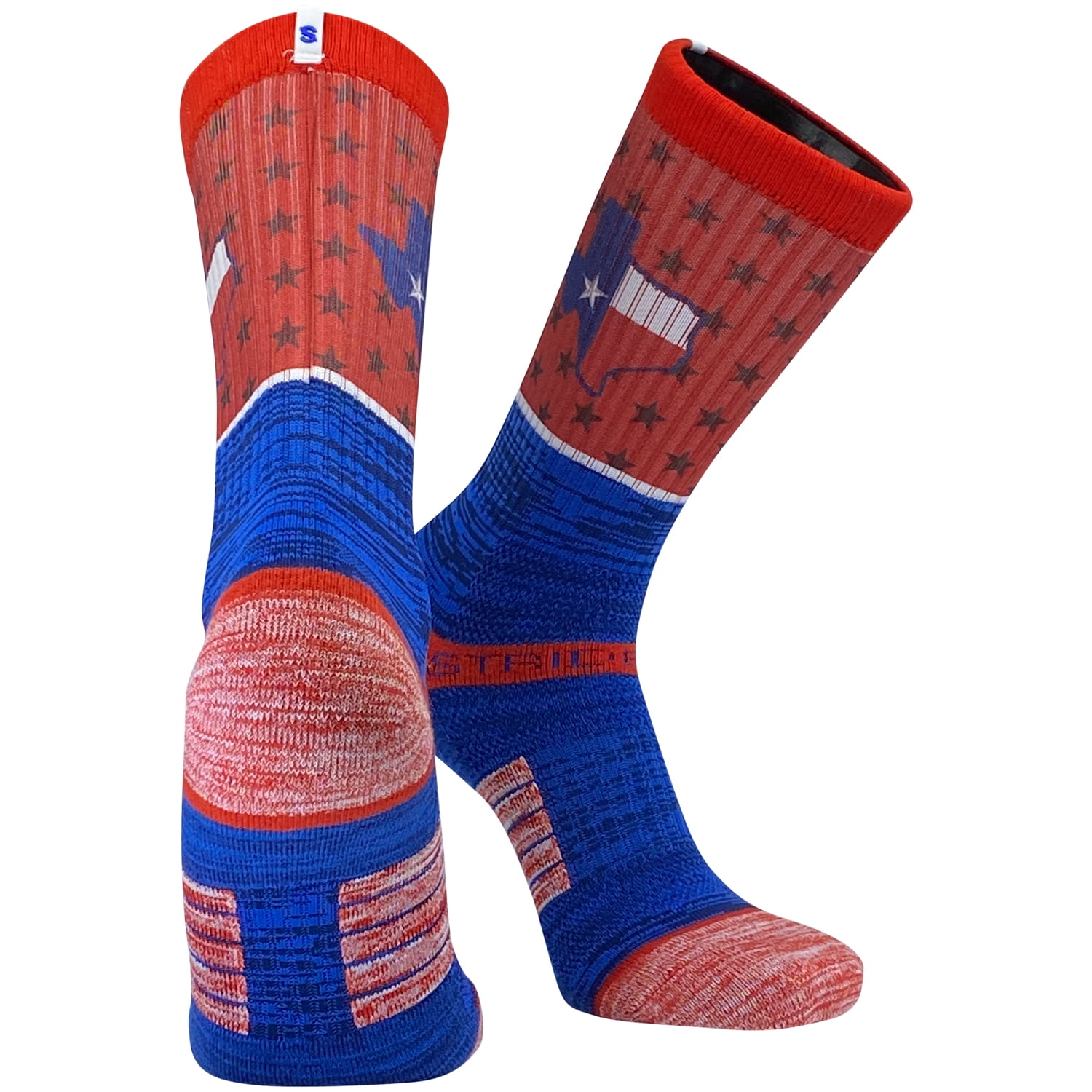 Strideline Dallas Texas Flag Split State Star Crew Socks - Walmart.com